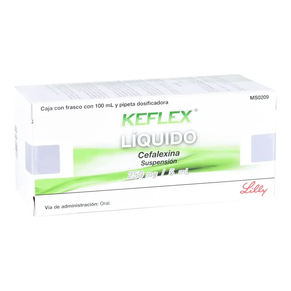 KEFLEX LIQUIDO 250MG SUSPENSION 100ML CON PIPET | Farmacias MV